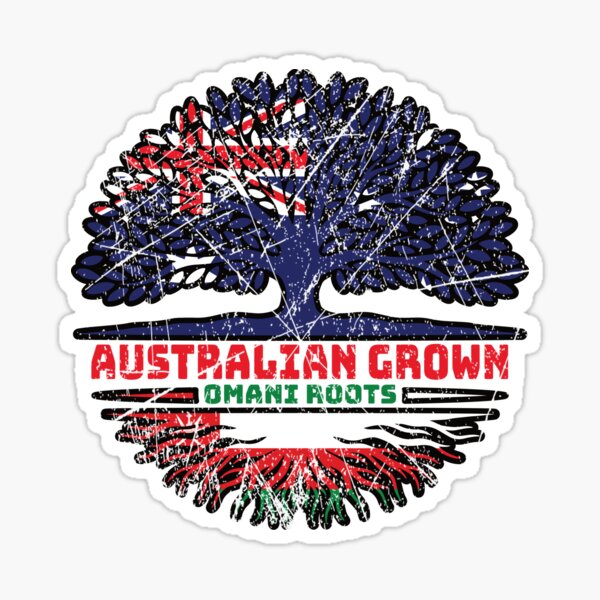"Oman Omani Australian Australia Tree Roots Flag" Sticker for Sale by ...