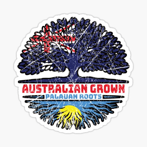 "Palau Palauan Australian Australia Tree Roots Flag" Sticker for Sale ...