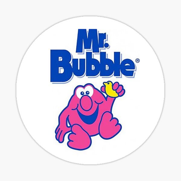 "Mr. Bubble stop retro brand characters " Sticker for Sale by designdog ...