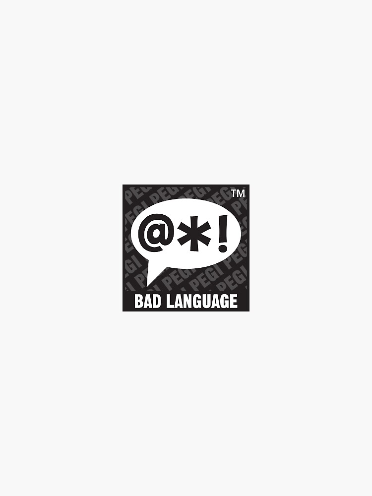 "PEGI Bad Language Logo" Sticker for Sale by Beberoni | Redbubble
