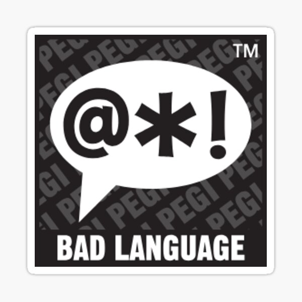 "PEGI Bad Language Logo" Sticker for Sale by Beberoni | Redbubble