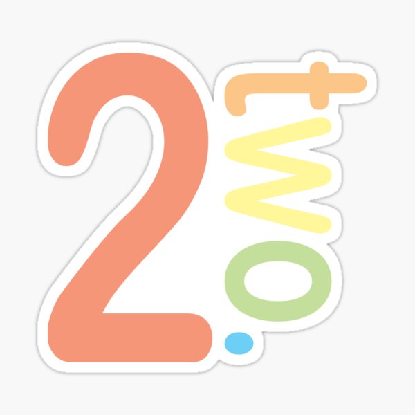 "Number 2 Boy 2nd birthday two years old" Sticker for Sale by ...