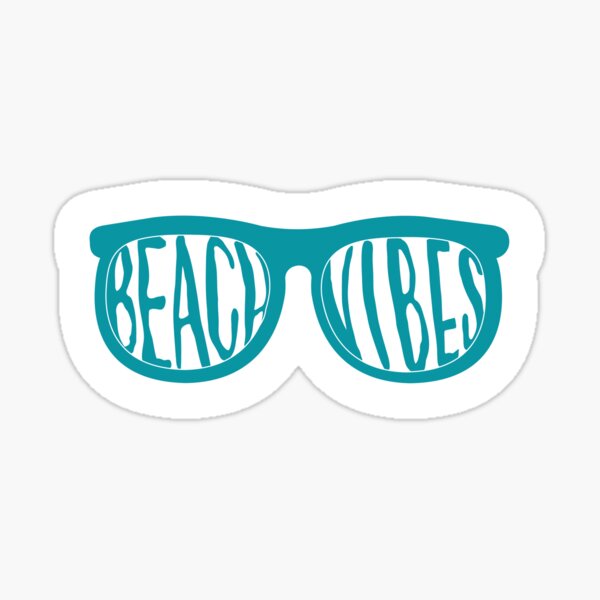 "Beach Vibes" Sticker for Sale by CenDesign2121 | Redbubble
