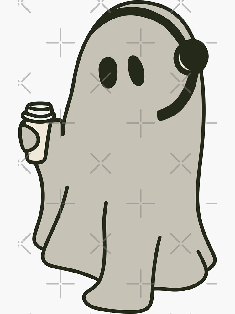 "Nightshift Dispatch Ghost" Sticker for Sale by Bethany Phan | Redbubble