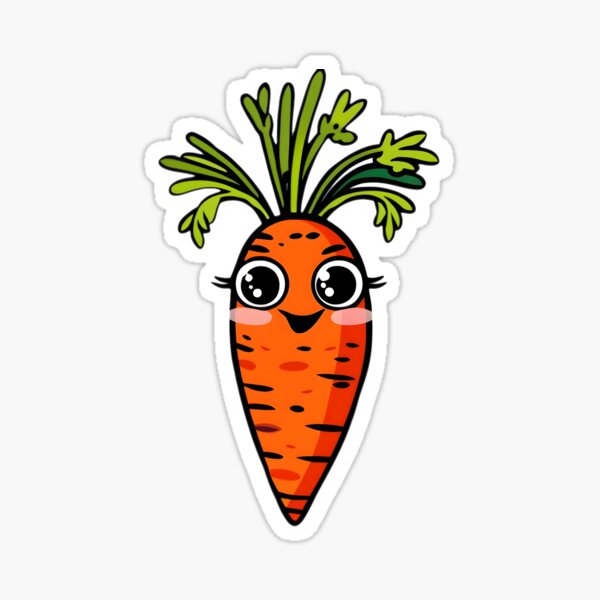 "Cute Carrot" Sticker for Sale by Game-Graphics | Redbubble