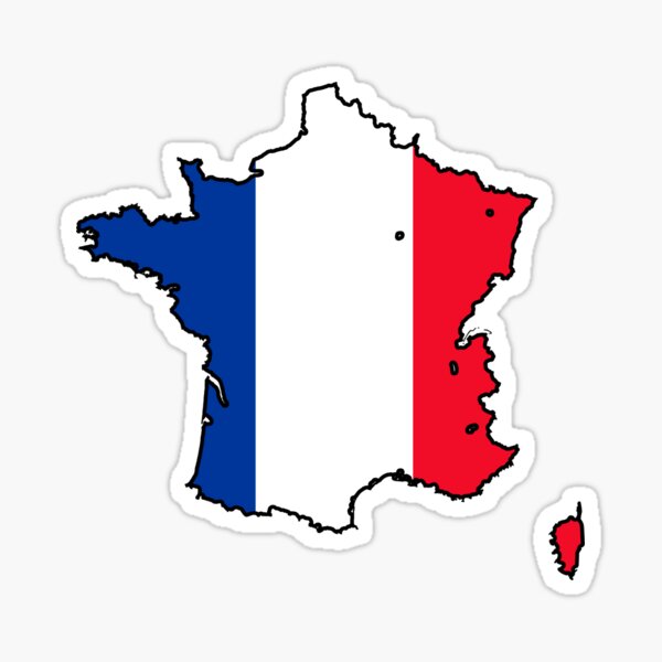 "France Map Flag Gift For French France Paris" Sticker for Sale by ...