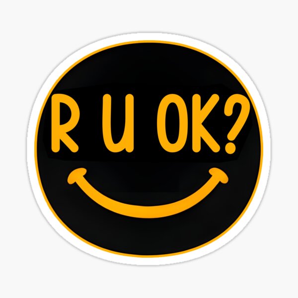 "R U ok " Sticker for Sale by Tessa-Art1 | Redbubble
