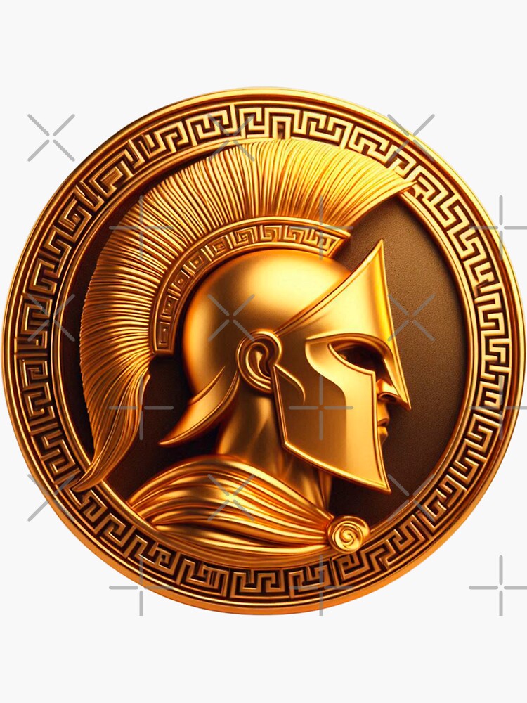"Spartan Gold Coin" Sticker for Sale by yaneznunez | Redbubble
