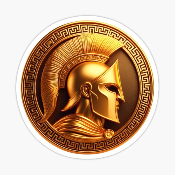"Spartan Gold Coin" Sticker for Sale by yaneznunez | Redbubble