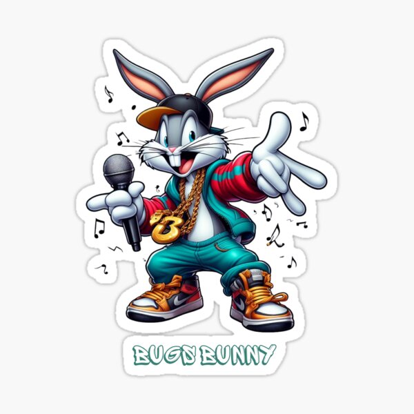 "Rapper Bugs Bunny ?" Sticker for Sale by Suzan Buyukengin | Redbubble