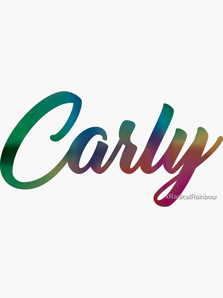 "Carly" Sticker for Sale by xRadicalRainbow | Redbubble