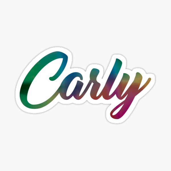 "Carly" Sticker for Sale by xRadicalRainbow | Redbubble