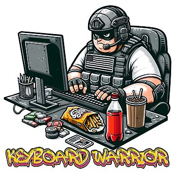 "Keyboard Warrior" Sticker for Sale by RAWLIFEGRAPHIC | Redbubble
