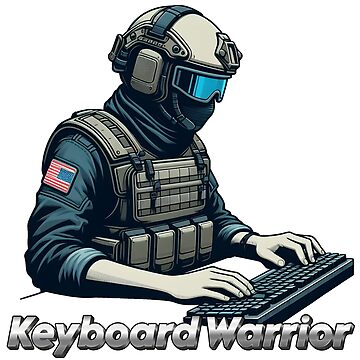 "Keyboard Warrior" Sticker for Sale by RAWLIFEGRAPHIC | Redbubble