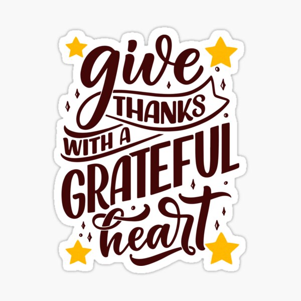 "Give thanks sticker" Sticker for Sale by Liveword | Redbubble