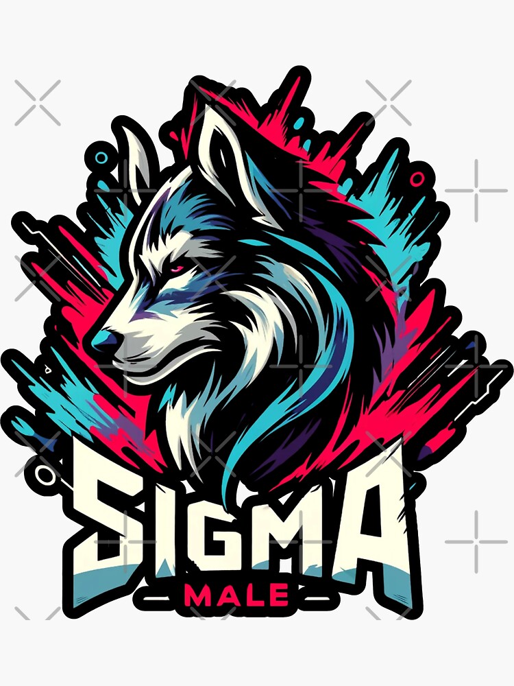 "Sigma Male Wolf Funny Sarcastic Quotes Witty Jokes" Sticker for Sale ...