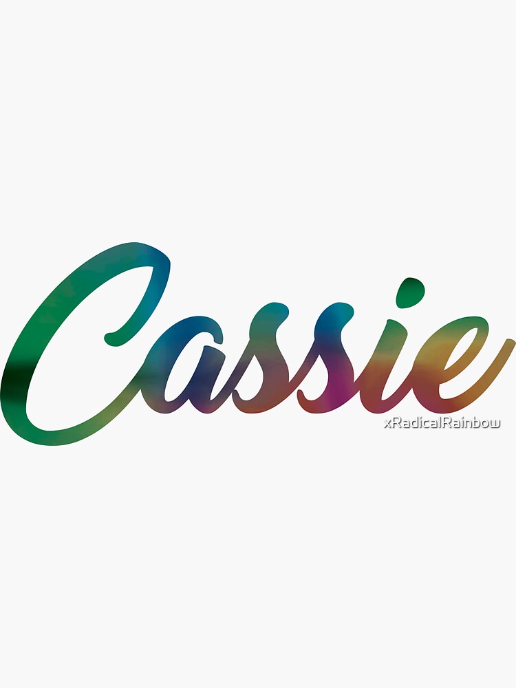 "Cassie" Sticker for Sale by xRadicalRainbow | Redbubble
