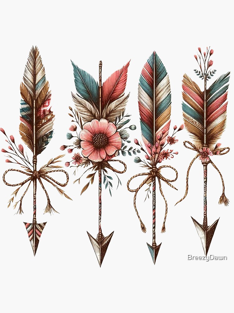 "Rustic Arrows" Sticker for Sale by BreezyDawn | Redbubble