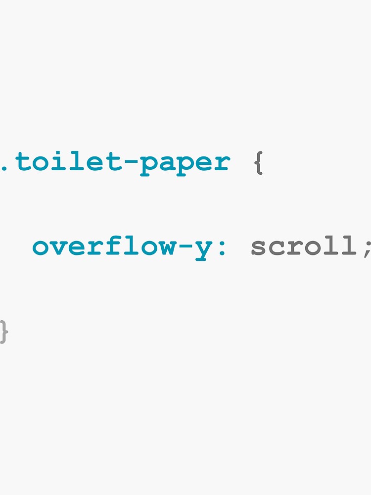 "Funny programming meme, software, developer, toilet paper" Sticker for ...