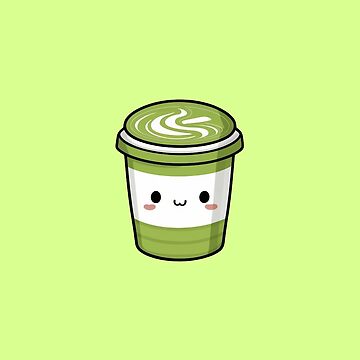 "Cute Matcha Latte Kawaii" Sticker for Sale by canvadreamer444 | Redbubble