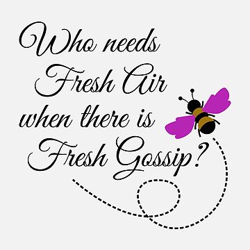 "Bridgerton - Fresh Gossip - Pink" Sticker for Sale by SquareKeyStudio ...