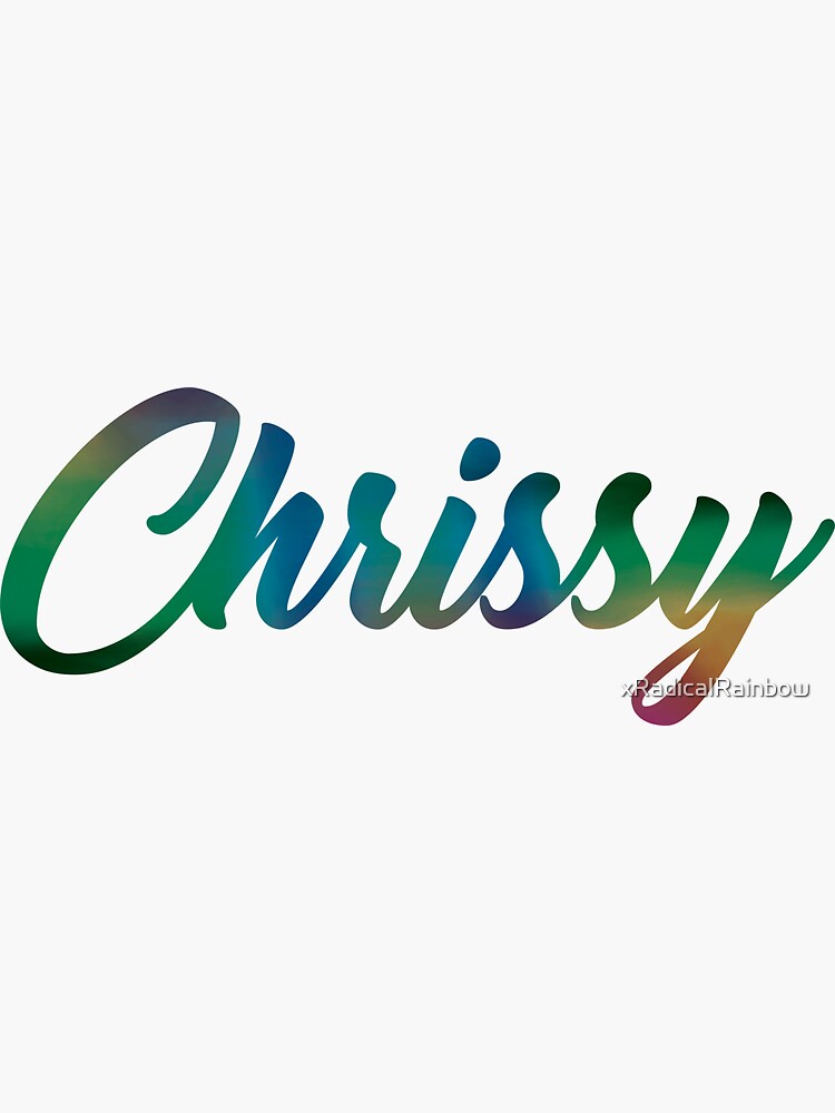 "Chrissy" Sticker for Sale by xRadicalRainbow | Redbubble
