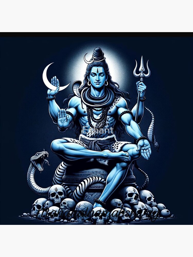 "Lord Shiva Adiyogi" Sticker for Sale by Eshant | Redbubble
