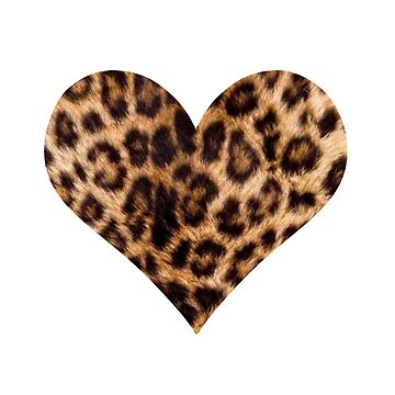 "leopard print heart" Sticker for Sale by Annika G | Redbubble