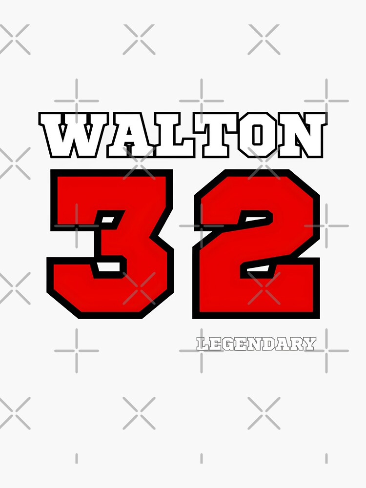 "Bill Walton Basketball 32 Legendary" Sticker for Sale by MrChimpStore ...