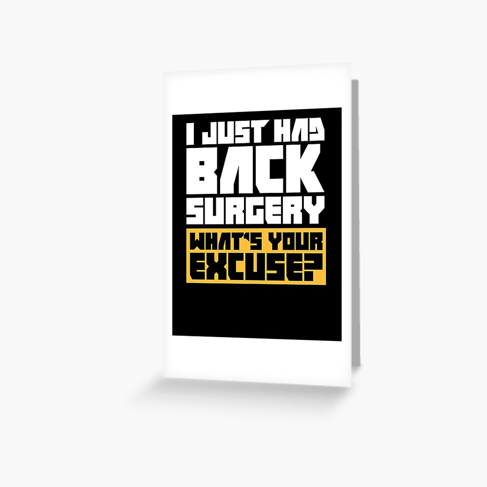 "Spinal Fusion - Spine Back Surgery Get Well Gift" Greeting Card by ...