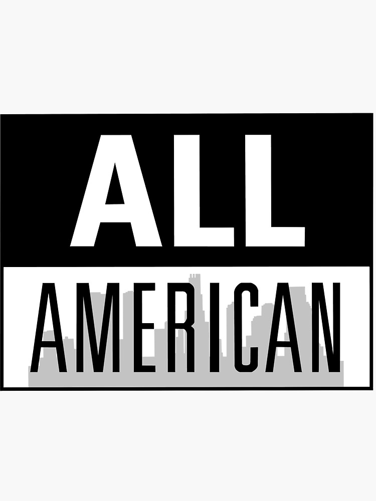 "All American Logo" Sticker for Sale by mental-tvaddict | Redbubble