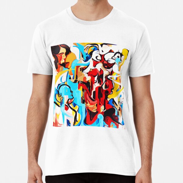 "Expressive Abstract People Music Composition painting" T-shirt for ...