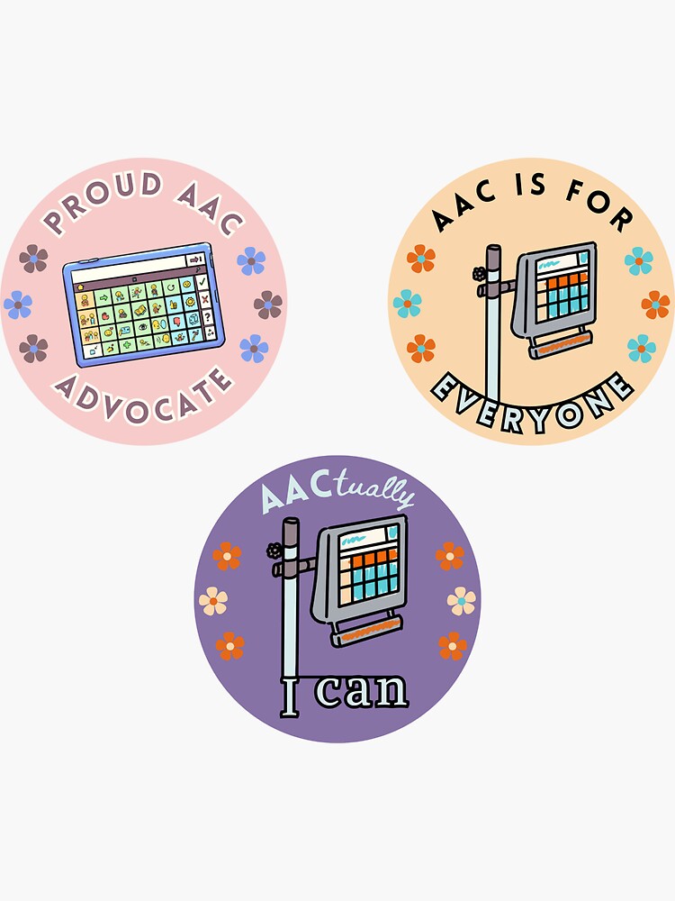"AAC Advocate Sticker Pack - SLP, SPED, OT, PT" Sticker for Sale by ...