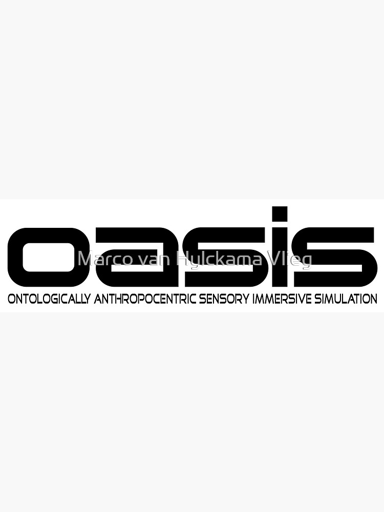 "OASIS (Ready Player One, Halliday, Anorak, Black)" Sticker for Sale by ...