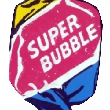 "Super Bubble bubble gum illustration stickers and t-shirts" Sticker ...