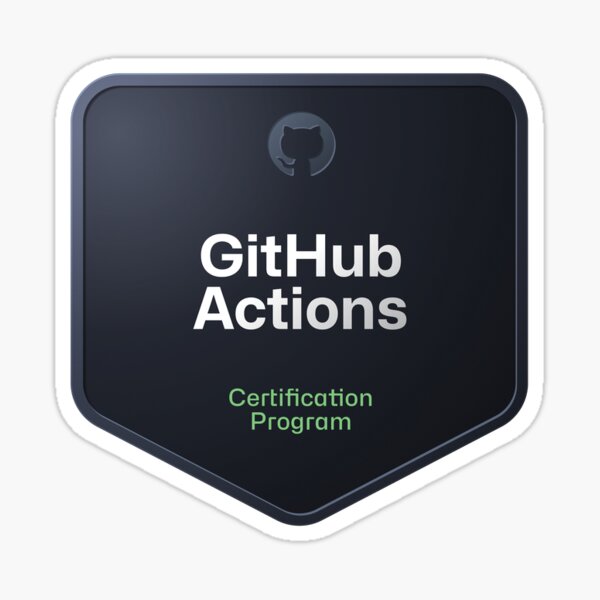 "GitHub Actions Certification Badge" Sticker by xalpha-dev | Redbubble