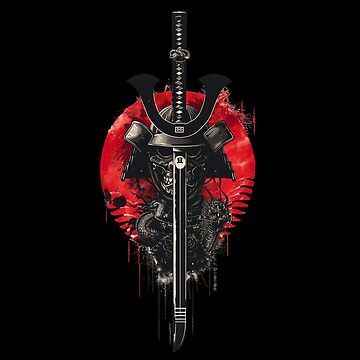 "Samurai Warrior & Sword" Sticker for Sale by SimEdd92 | Redbubble