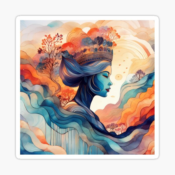 "Japan Goddess n°6" Sticker by Grafik-Ai-Art | Redbubble