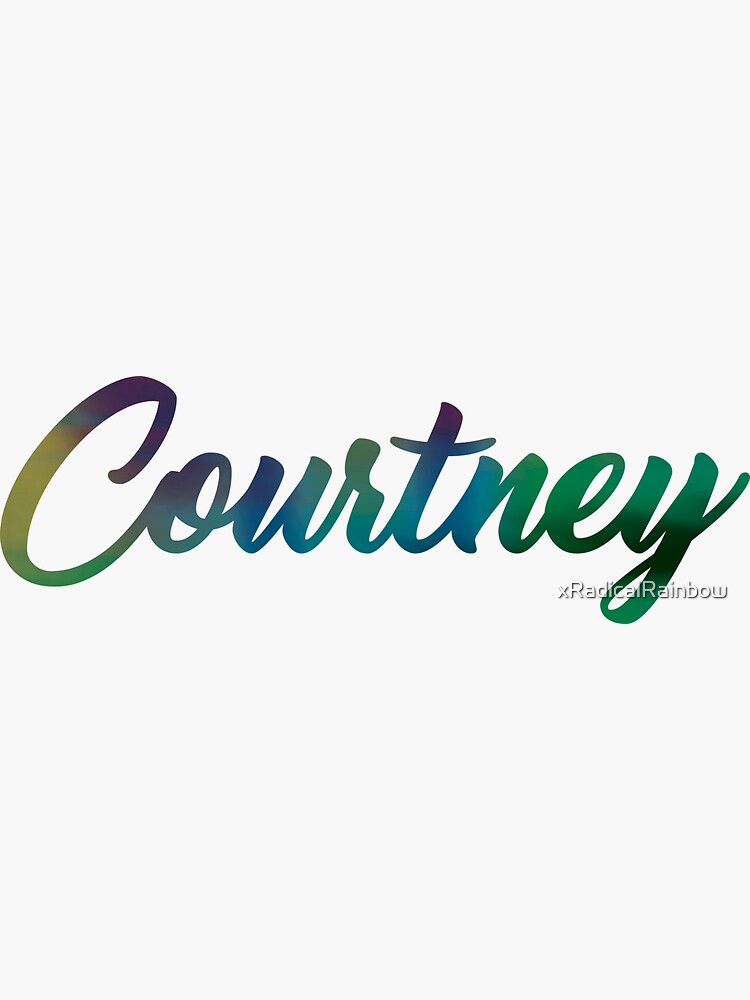 "Courtney" Sticker for Sale by xRadicalRainbow | Redbubble