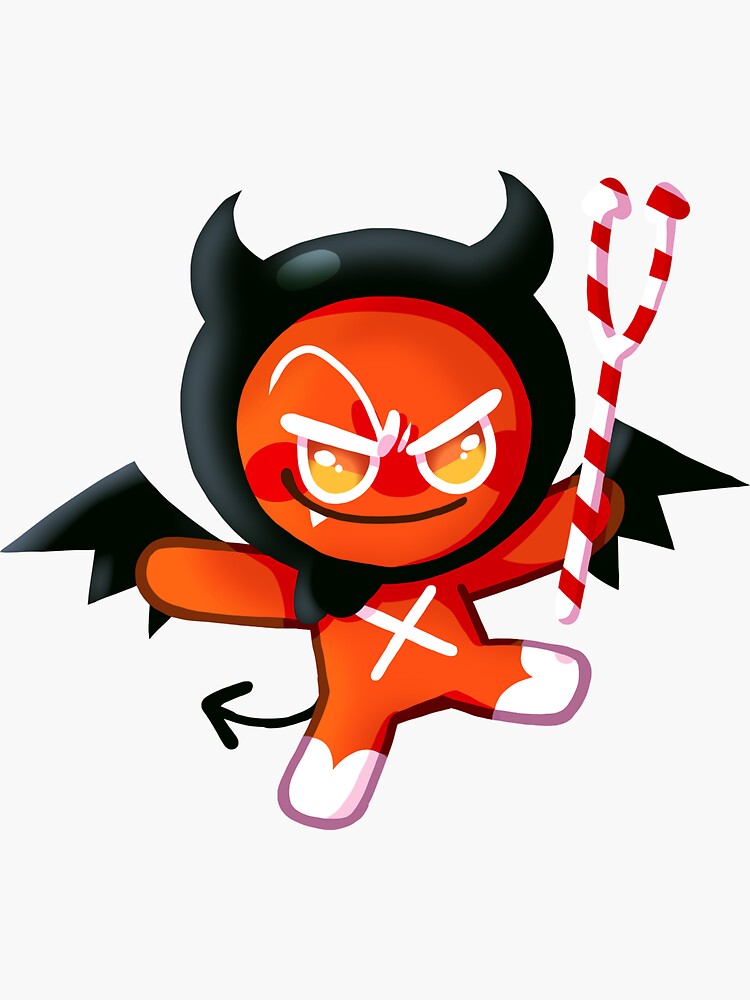 "Devil Cookie " Sticker for Sale by D-Illustrates | Redbubble