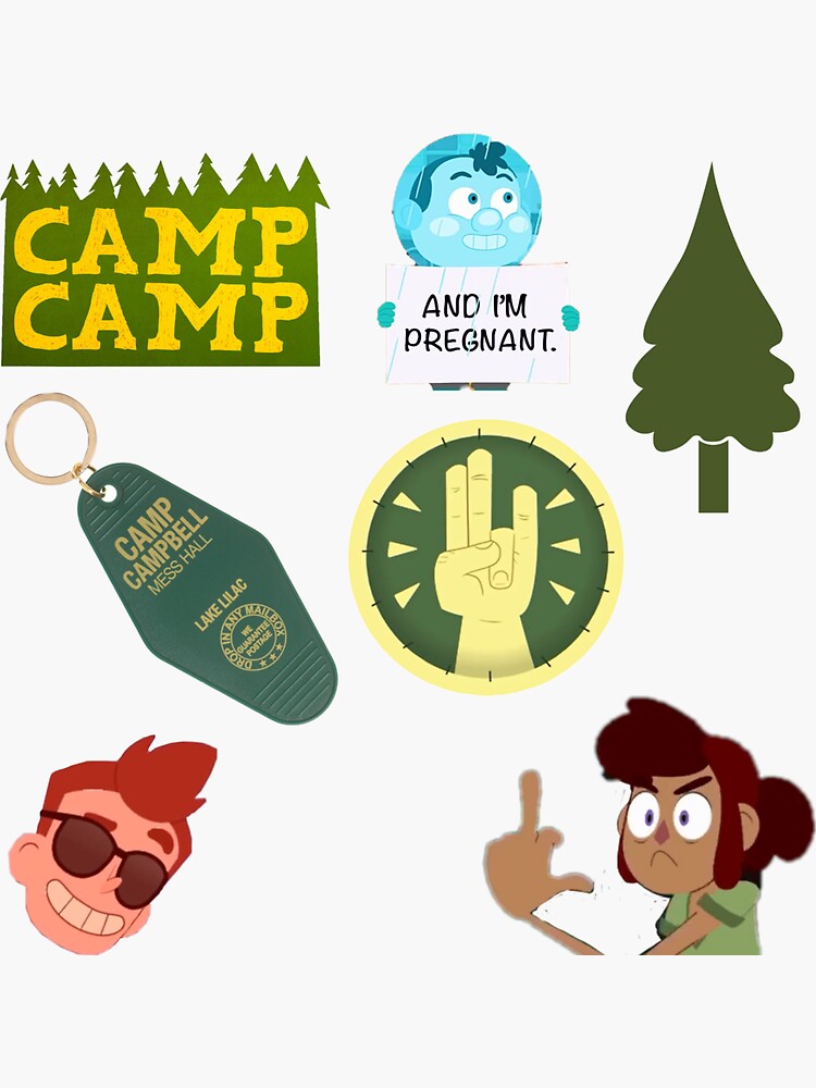 "Camp Camp Sticker Pack" Sticker for Sale by vanillaanimates | Redbubble