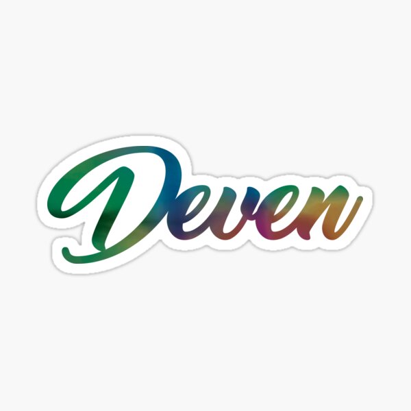 "Deven" Sticker for Sale by xRadicalRainbow | Redbubble
