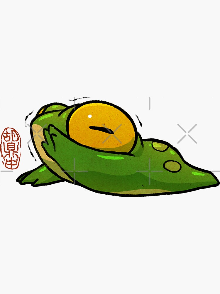 "cute baby chibi frog artwork asian style" Sticker for Sale by ...