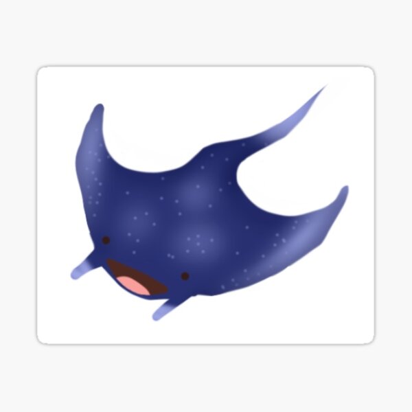 "Happy Manta Ray" Sticker for Sale by EchoGecko-- | Redbubble