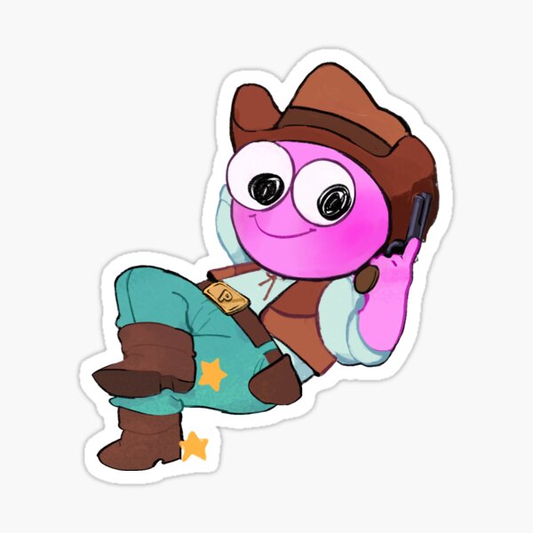 "Smiling friends: Cowboy Pim" Sticker by Nittze | Redbubble