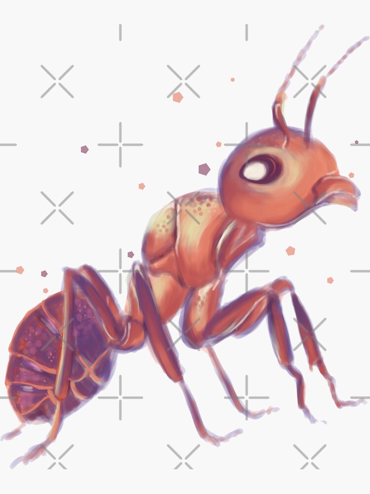 "Magic Ant, insect digital art" Sticker for Sale by Kooky-Angie | Redbubble