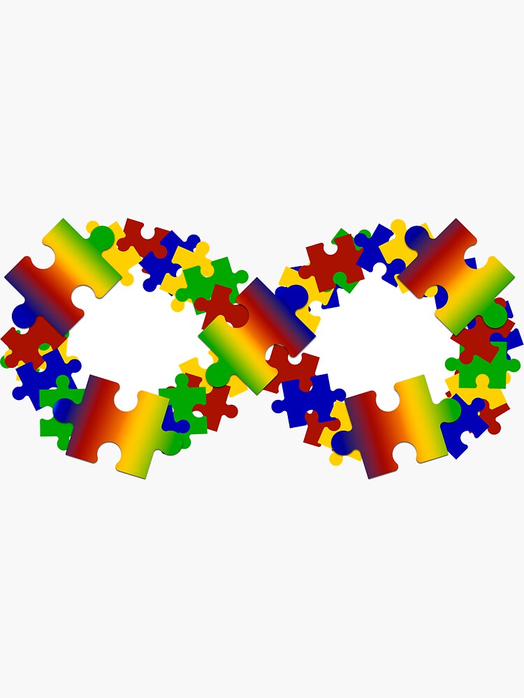 "Autism Puzzle Piece Infinity Symbol Sticker" Sticker for Sale by ...