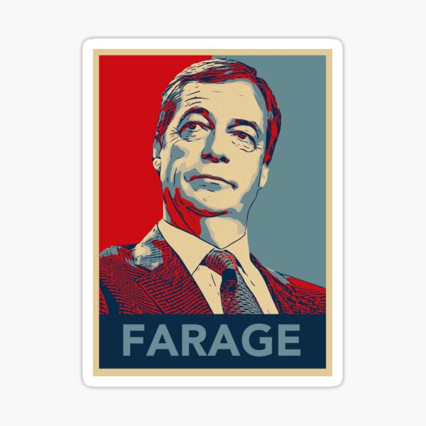 "Nigel Farage - a reform uk" Sticker for Sale by Desithreads | Redbubble