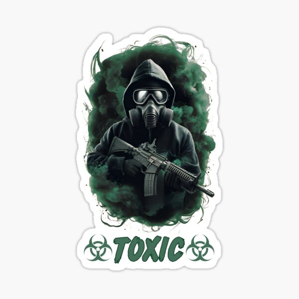 "Toxic Masked Soldier" Sticker for Sale by Abdu Innovations | Redbubble