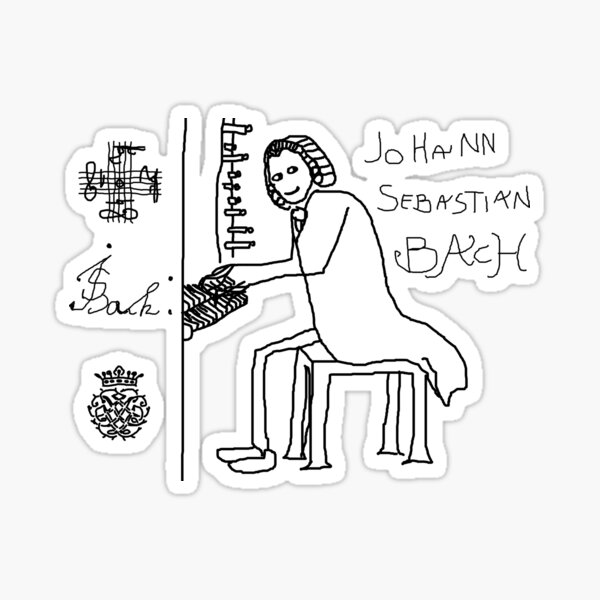 "The three signatures of Bach" Sticker by BN18 | Redbubble